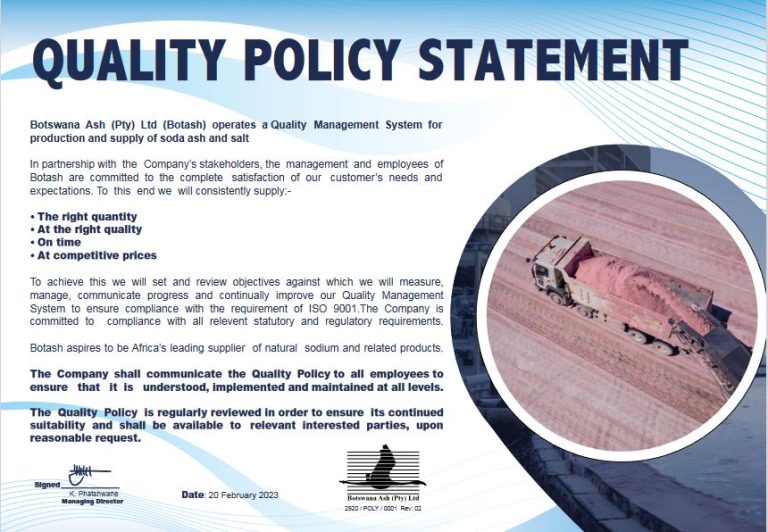 Quality Policy – Botash